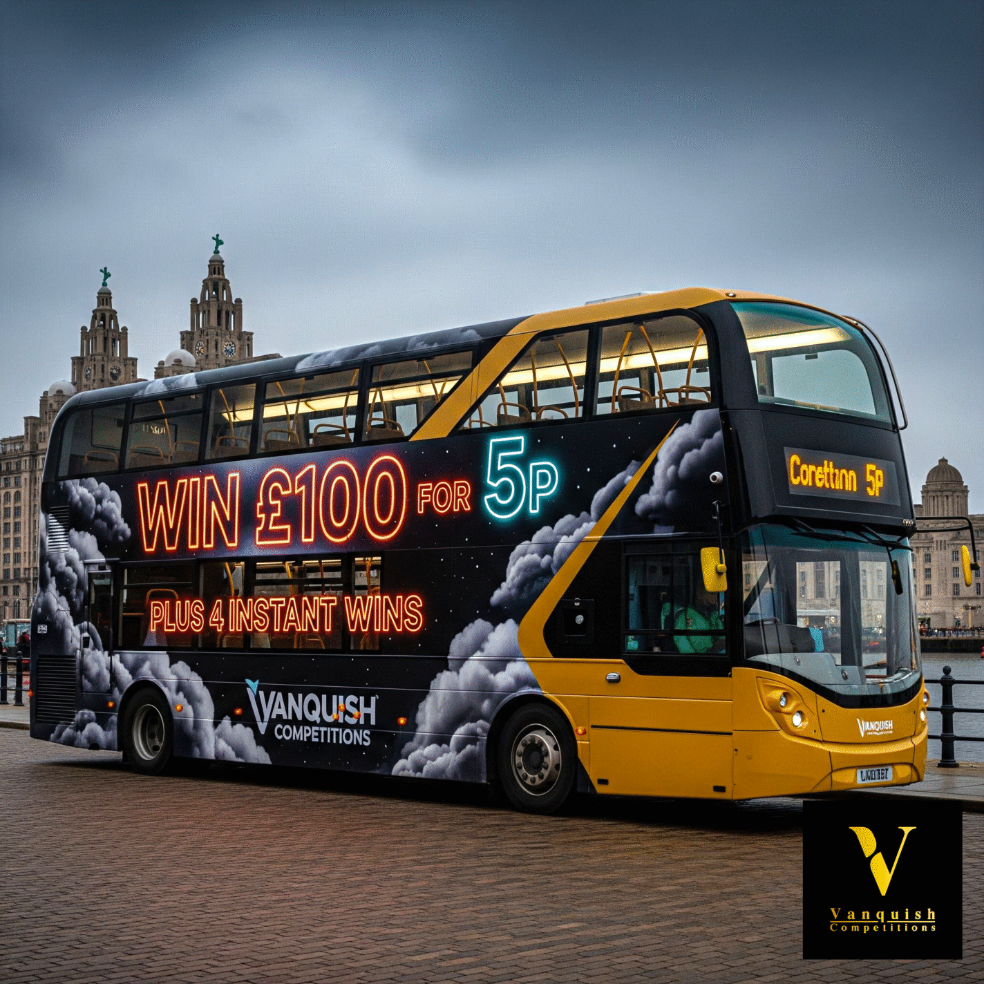 £100 tax free cash plus 4 instant wins for just 5p a ticket - Vanquish ...